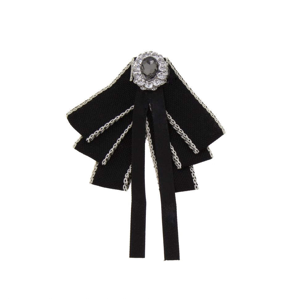 grossiste Broche, cravate Ruban femme, strass ULIANA